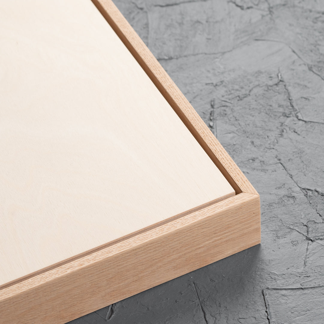 American Oak Floating Frame with Premium Birch Art Board - Square/Rect ...