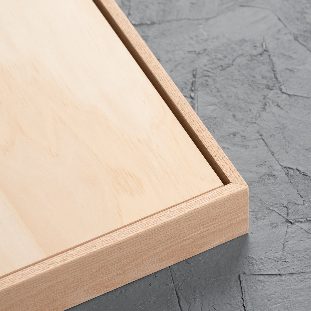 American Oak Floating Frame with Premium Pine Art Board - Square/Recta ...