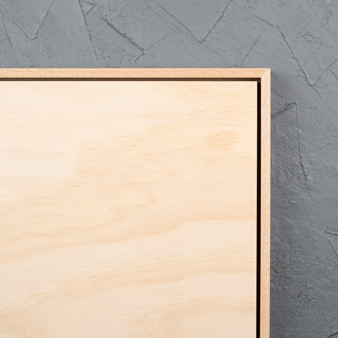 American Oak Floating Frame with Premium Pine Art Board - Square/Recta ...