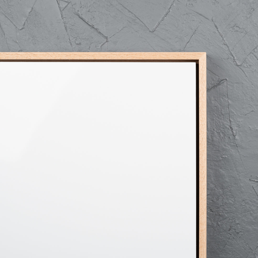 American Oak Floating Frame with Premium White Aluminium Art Board - G ...