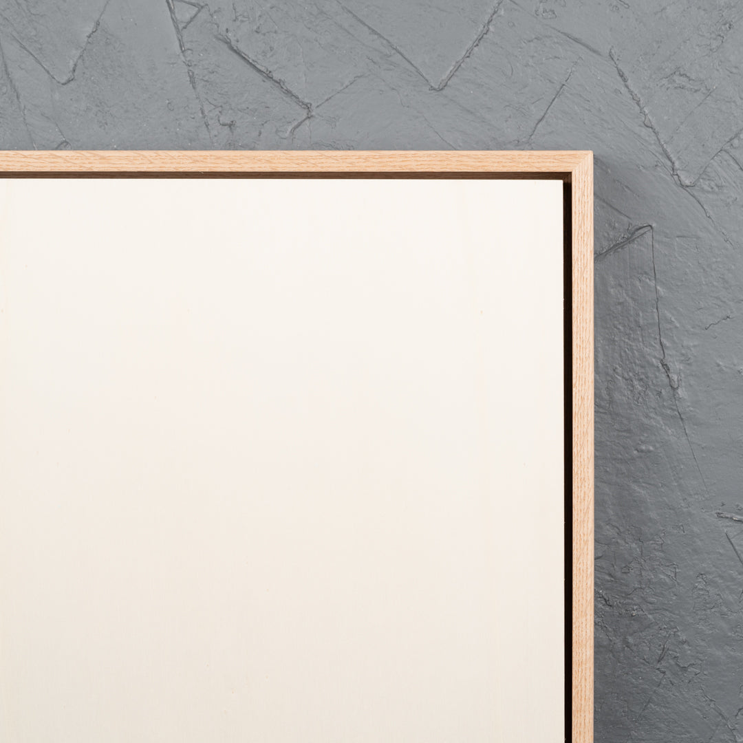 American Oak Floating Frame with Premium Poplar Art Board - Square/Rec ...