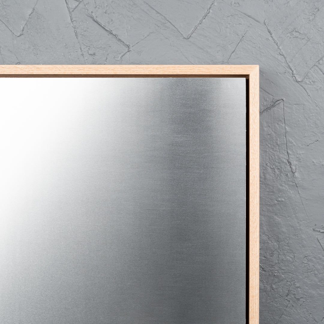 American Oak Floating Frame with Premium Raw Aluminium Art Board - Squ ...