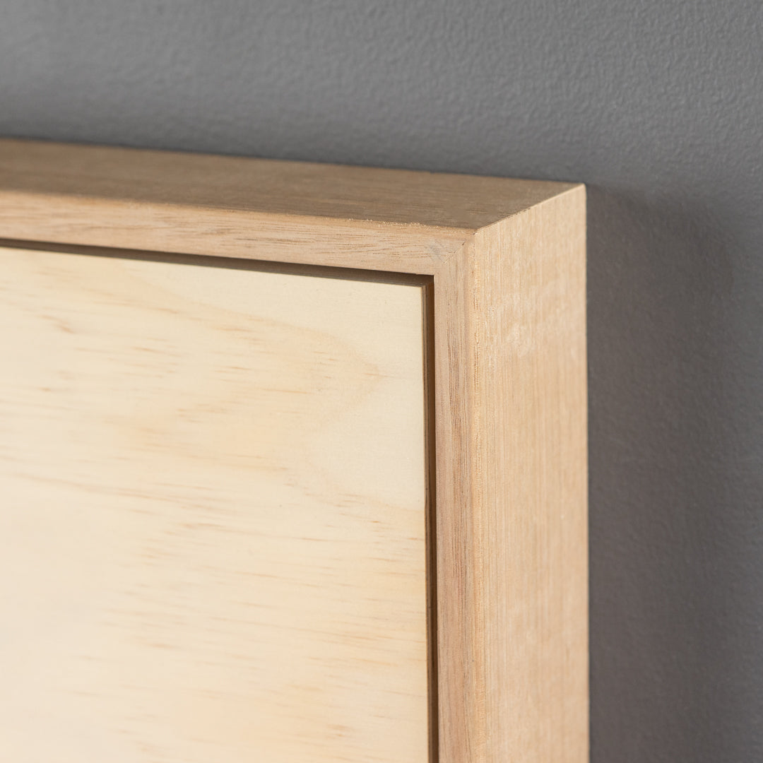 Vic Ash Floating Frame with Premium Pine Art Board - Square/Rectangle ...