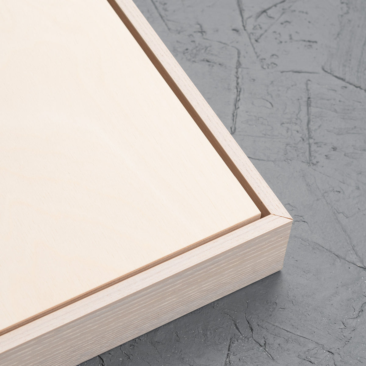 White Wash Floating Frame with Premium Birch Art Board - Square/Rectan ...