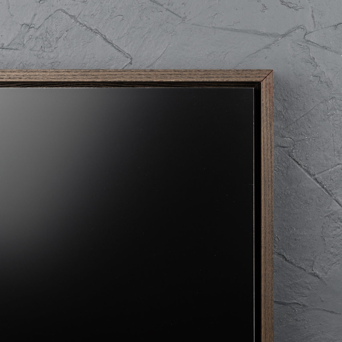 Walnut Floating Frame with Premium Black Aluminium Art Board - Gloss/M ...