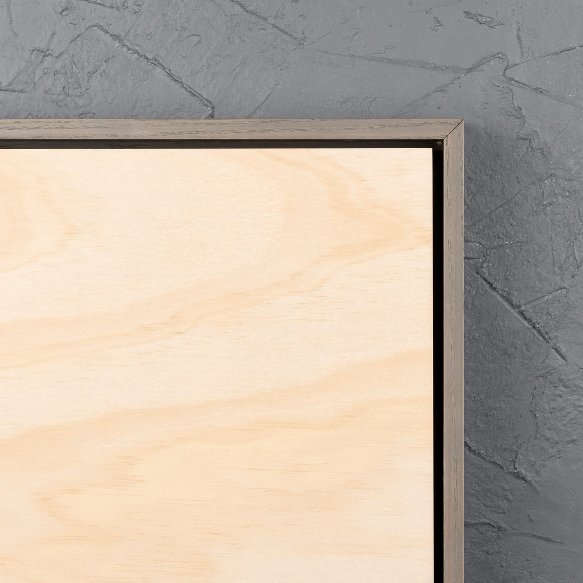 Warm Grey Floating Frame with Premium Pine Art Board - Square/Rectangl ...