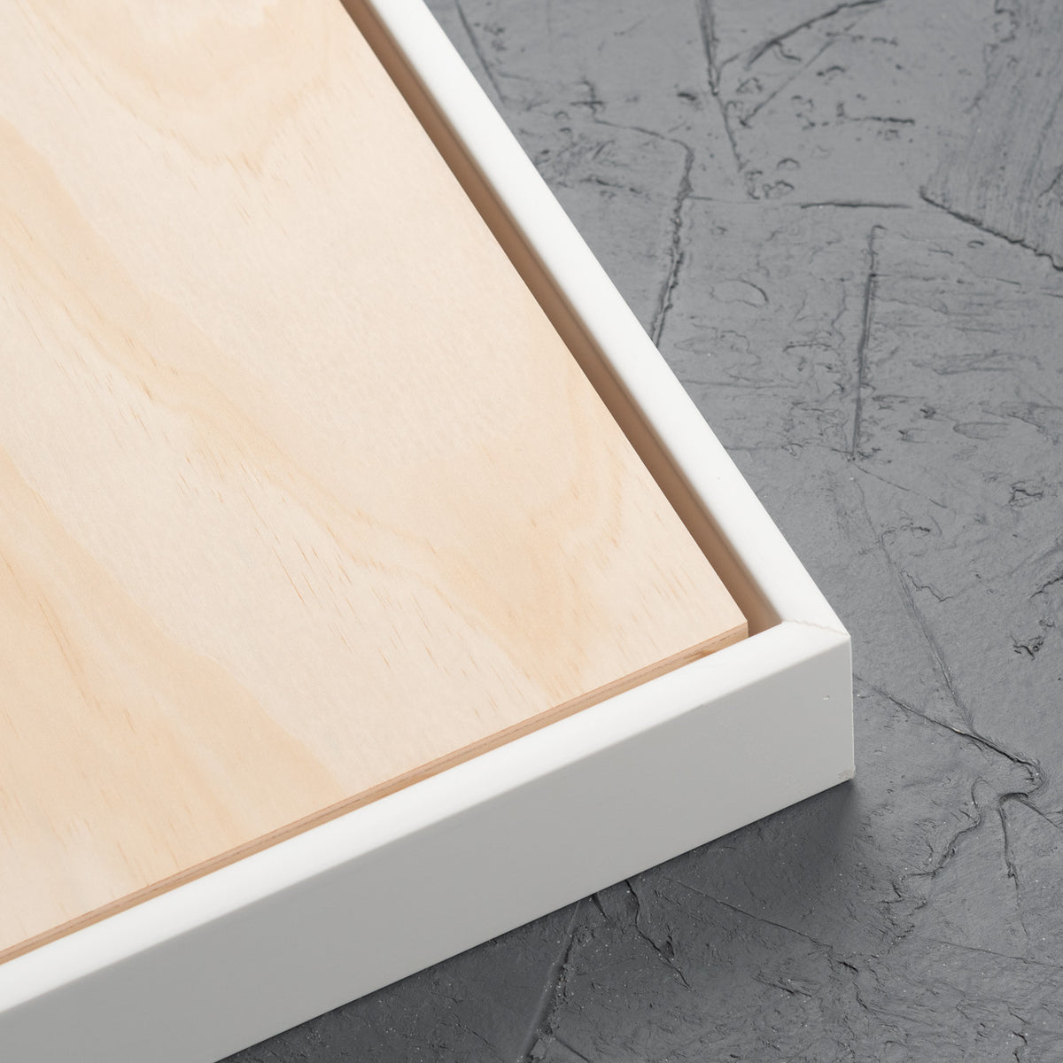 White Floating Frame with Premium Pine Art Board - Square/Rectangle ...