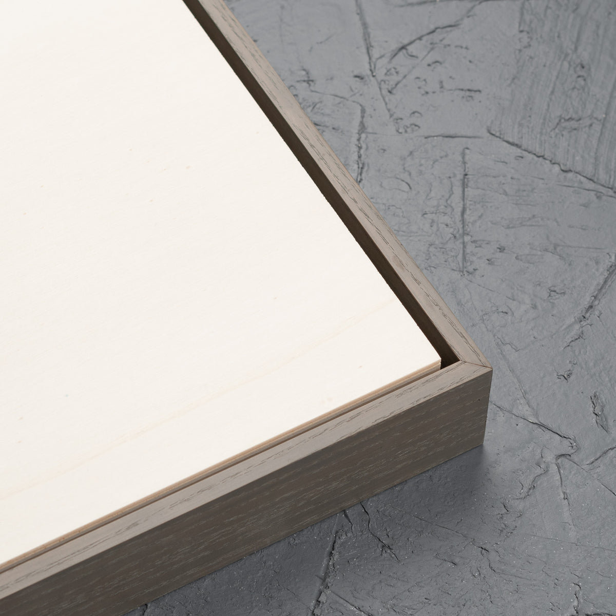Warm Grey Floating Frame with Premium Poplar Art Board - Square/Rectan ...