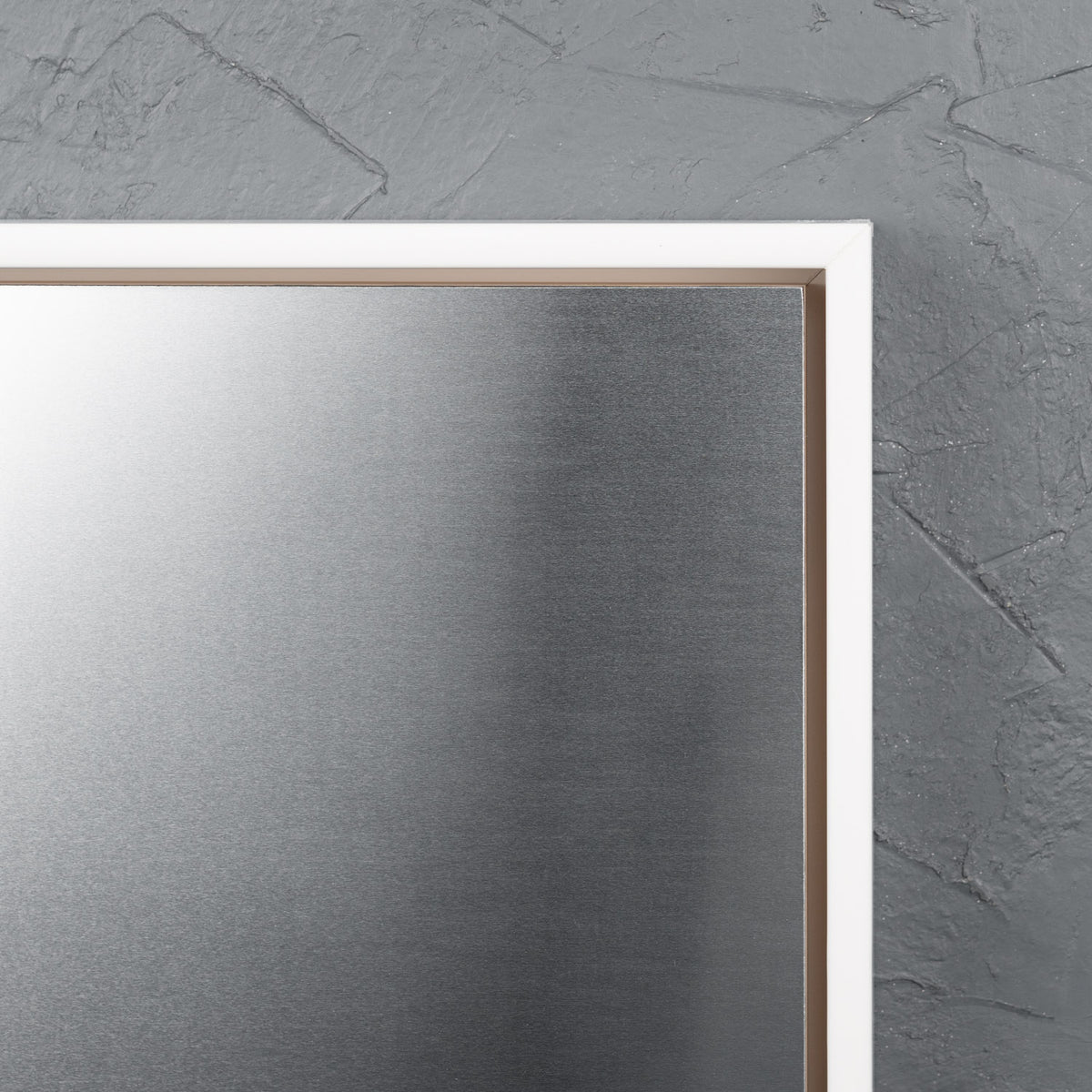 White Floating Frame with Premium Raw Aluminium Art Board - Square/Rec ...